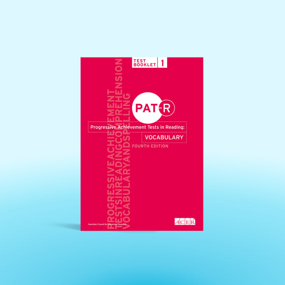 PAT Reading 4th Edition: Vocabulary Test Booklet 1 – Australian Council ...