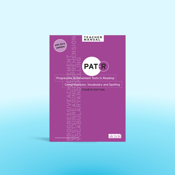 PAT Reading 4th Edition: Spelling OMR Answer Sheet Lists 1-3 (pkg 10 ...