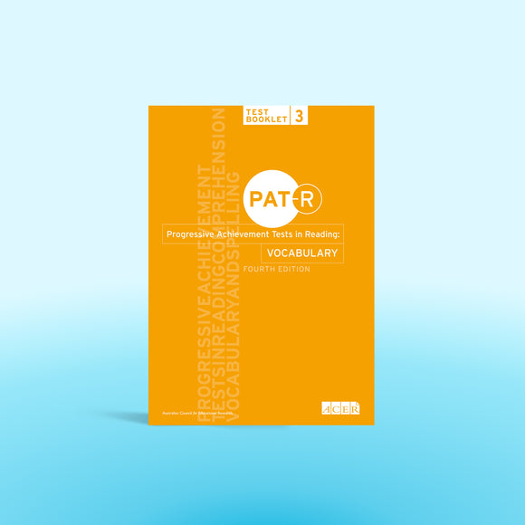 PAT Reading 4th Edition: Vocabulary Test Booklet 3 – Australian Council ...